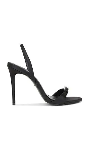 Black Suede Studio Heeled Sandals For Women