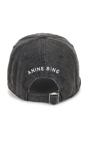 ANINE BING Jeremy Baseball Cap - Washed Smoke Grey