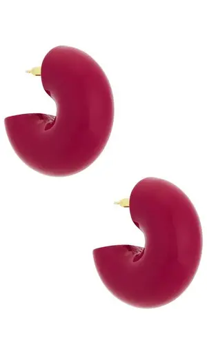 UNCOMMON MATTERS Beam Hoop Earrings - Burgundy