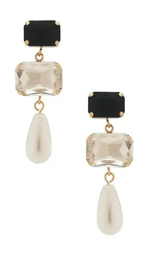 PETIT MOMENTS Alexis Pearl Drop Earrings - Black