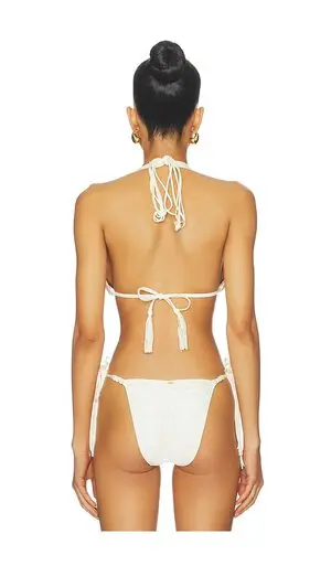 PQ SWIM Mila Triangle Bikini Top - Cream
