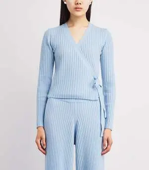 ALLUDE Cashmere Ribbed Cardigan