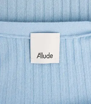 ALLUDE Cashmere Ribbed Cardigan