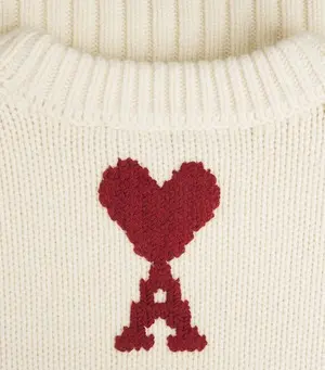 Ami Wool-blend Horse Intarsia Sweater