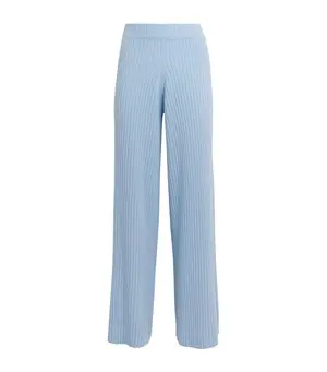 ALLUDE Cashmere Rib Trousers