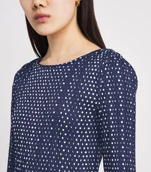 Maje Polka Dot And Paisley Print Mini Dress