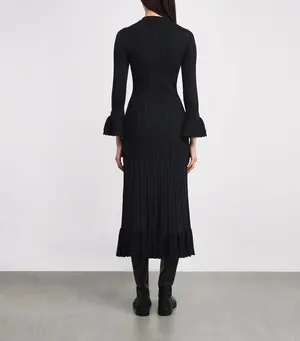 Sandro Knitted Midi Dress - Black