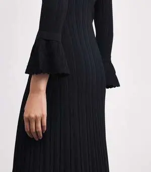 Sandro Knitted Midi Dress - Black