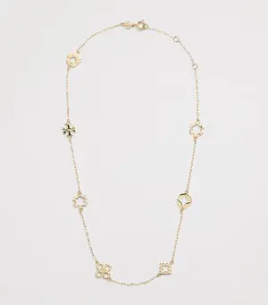 Tory Burch Plated Forget Me Not Necklace - Gold
