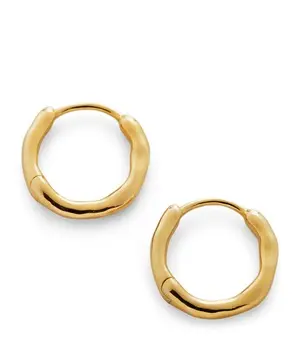 Monica Vinader Siren Muse Wave Hoop Earrings - Gold