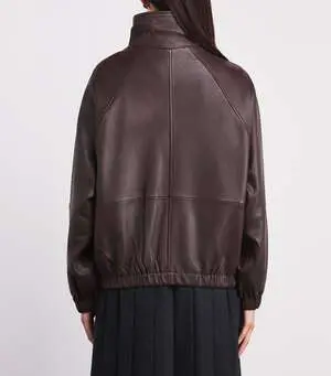 Sandro Raglan-sleeve Leather Jacket