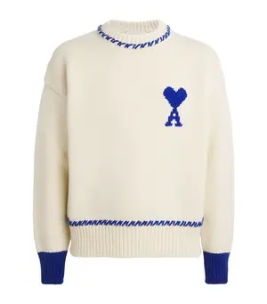 AMI Paris Wool-blend De Coeur Sweater