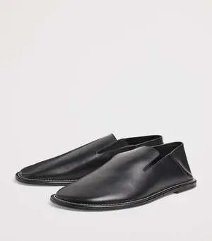 AMI Paris Leather Slippers