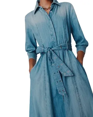 Marella Belted Denim Shirt Dress
