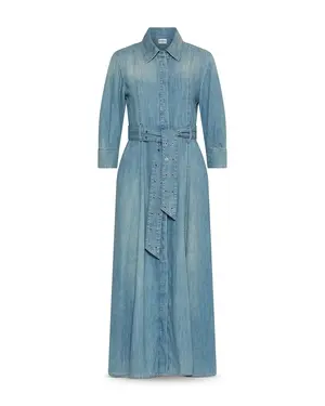 Marella Belted Denim Shirt Dress