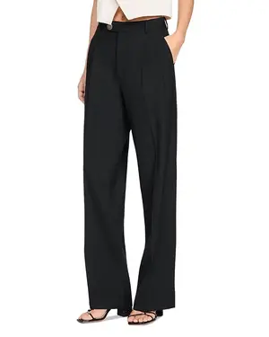 Sandro Black Wash Pants For Women