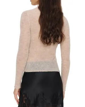 REFORMATION Carolina Silk Mini Skirt With Lace Trim - Black