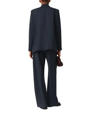 Maje Vissila Striped Belted Jacket