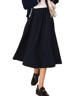 Maje Jissila Tailored Midi Skirt