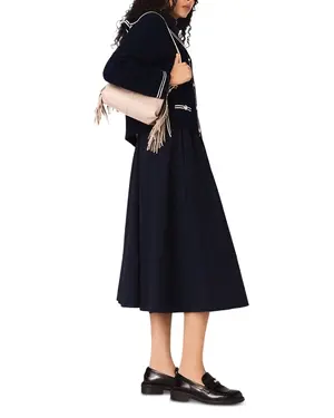 Maje Jissila Tailored Midi Skirt