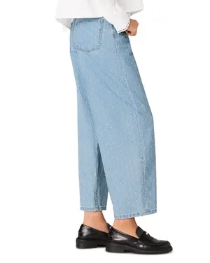 Maje Textured Balloon Jeans