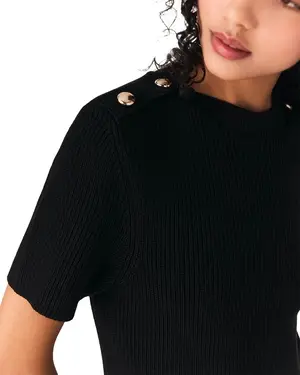 Maje Short Knit Taffeta Dress