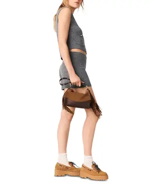 Maje Rhinestone Embellished Knit Vest