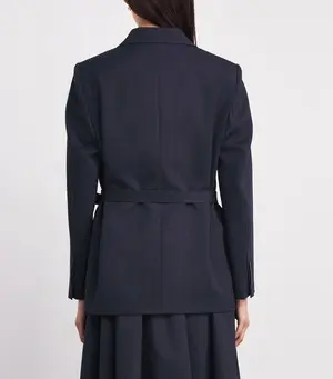 Maje Wool-blend Chalk Stripe Blazer