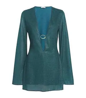 Oseree Lumière Kaftan With O-ring Detail - Blue