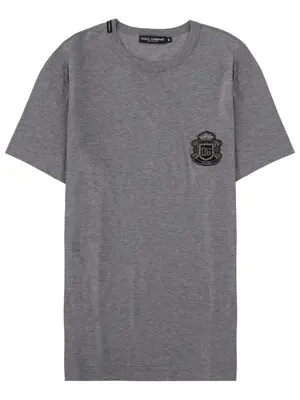 Dolce & Gabbana T-shirt With Heraldic Logo - Grey