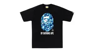 A BATHING APE Abc Camo Bathing Ape Tee Shirt - Black/blue