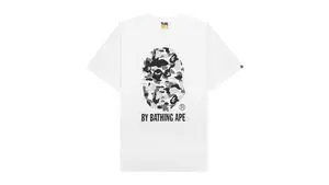 A BATHING APE Abc Camo Bathing Ape Tee Shirt - White/gray