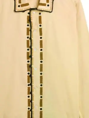 BODE Beaded Ryegrass Trim Shirt - Neutrals