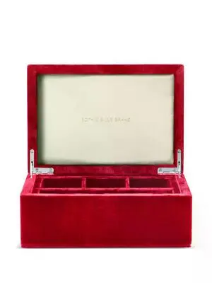 Sophie Bille Brahe Large Velvet Jewellery Box - Red