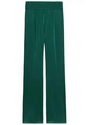 Galvan Sculpted Flared-leg Satin Trousers