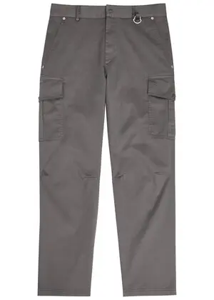 Moncler Stretch-cotton Cargo Trousers - Charcoal