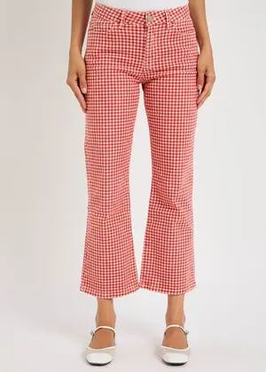 DAMSON MADDER Kenny Gingham Straight-leg Jeans