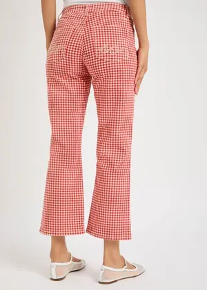 DAMSON MADDER Kenny Gingham Straight-leg Jeans