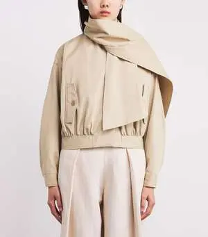 Claudie Pierlot Cotton Scarf Jacket - White
