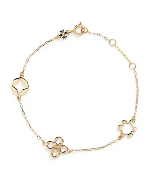 Tory Burch Plated Forget Me Not Bracelet - Gold