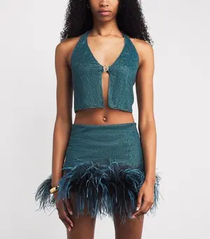 Oseree Lumière Halterneck Top - Blue