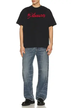 PLEASURES Scrawl T-shirt In ,red