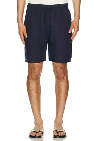 Onia Air Linen Cargo Shorts - Deep Navy