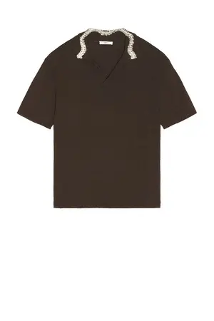 Commas Hand Crochet Collar Polo