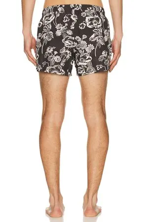Commas Painted Peonies Short Swim Short