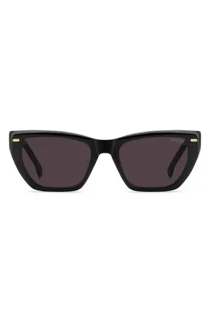 Carrera Eyewear 52mm Rectangular Sunglasses - Black/mauve