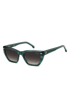 Carrera Eyewear 52mm Rectangular Sunglasses - Green Horn/dark Grey