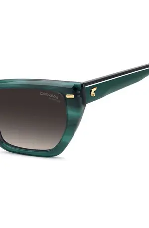 Carrera Eyewear 52mm Rectangular Sunglasses - Green Horn/dark Grey