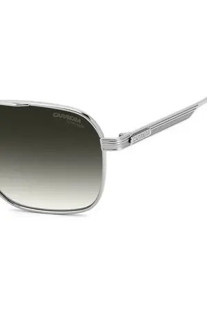 Carrera Eyewear 57mm Oversized Aviator Sunglasses - Ruthenium Black/green Shaded