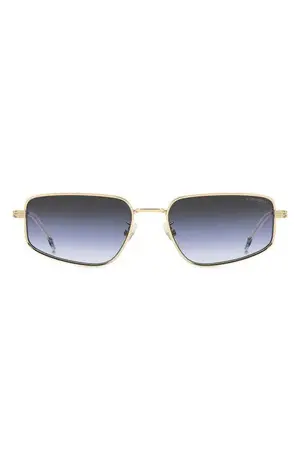 Carrera Eyewear Rectangle Full Rim Sunglasses - Gold/grey Azure